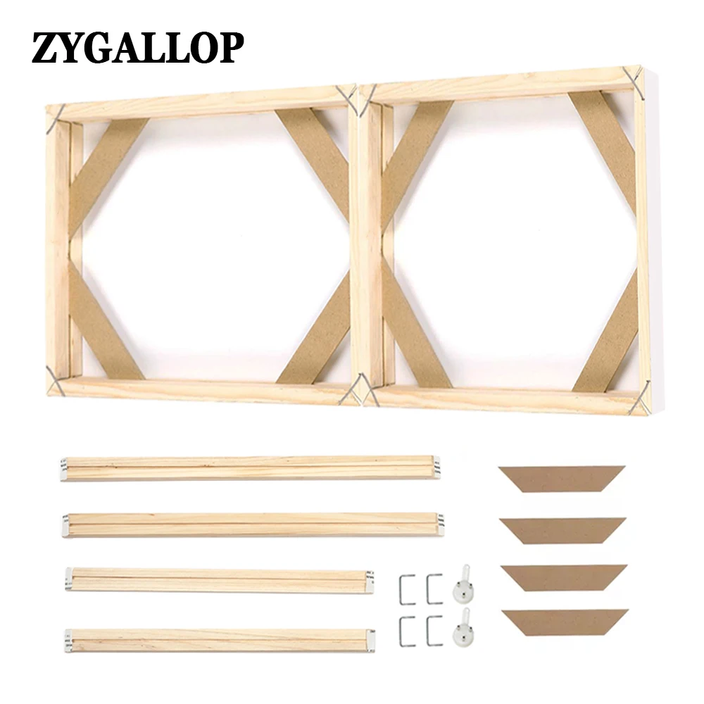 Large Size Natural Pine Wood Frame For Canvas Paintings Custom Picture ...