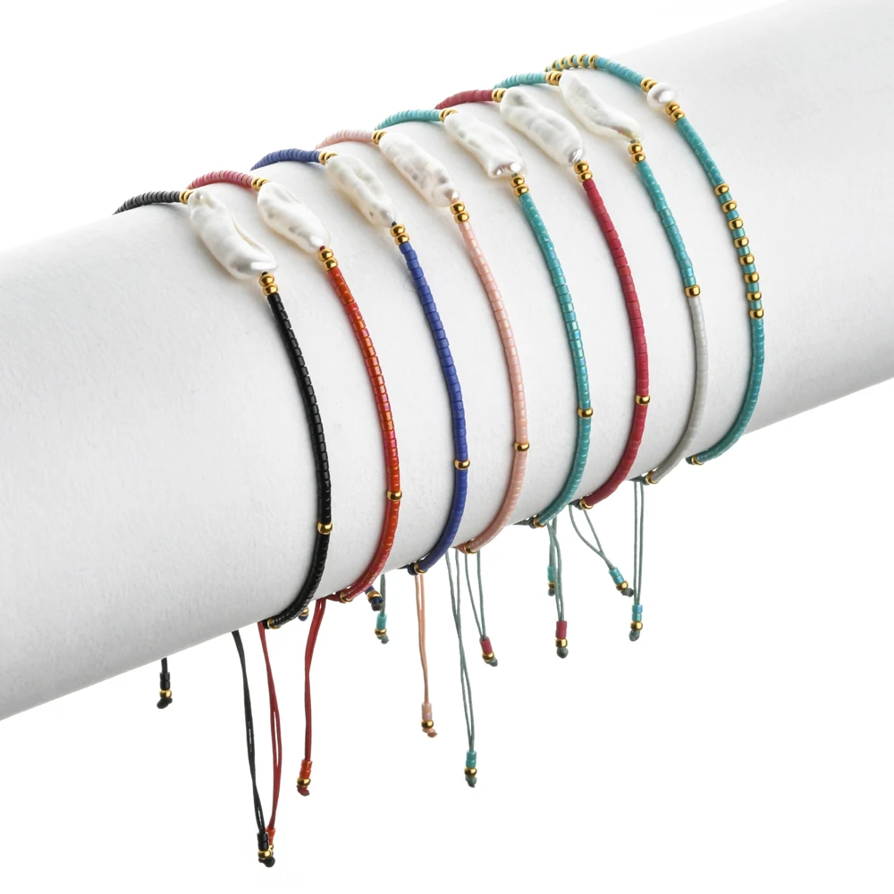 ZMZY 8PCS/lot Bracelet Set Mixed Irregular Freshwater Natural Pearl ...