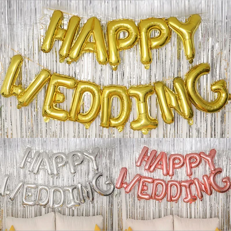Счастливой свадьбы воздушные шары из фольги с надписью «любовь» юбилей ...