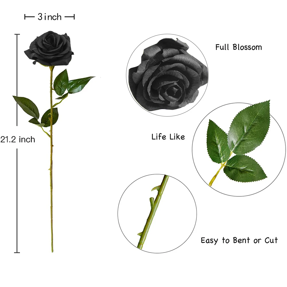 Single Black Rose