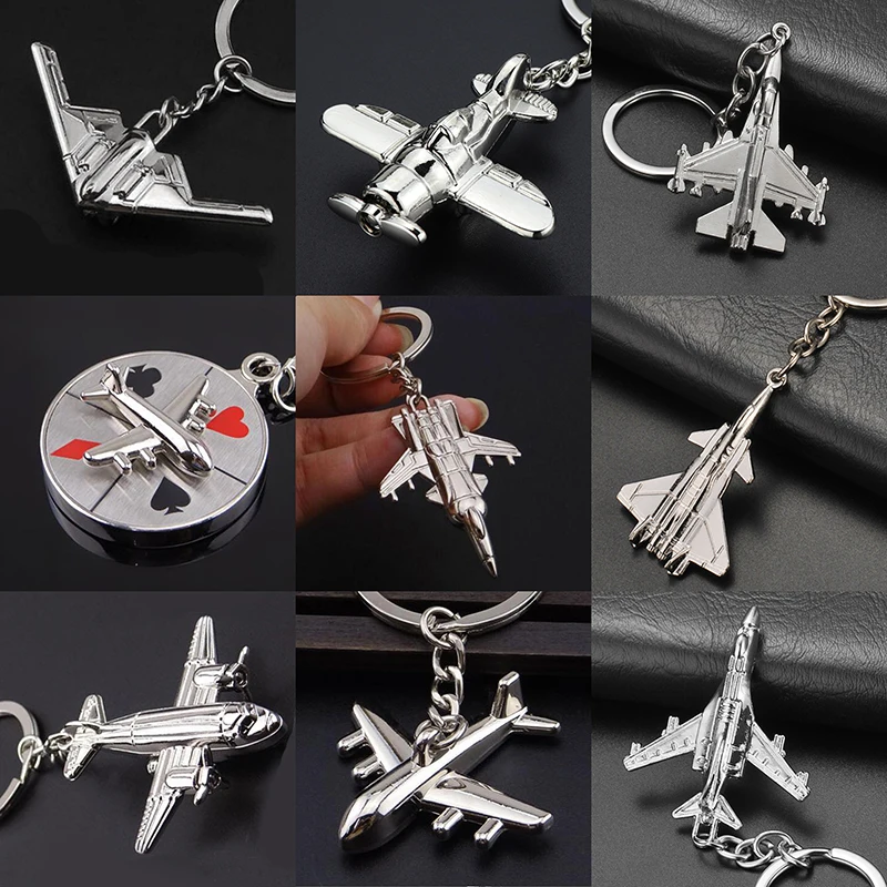 Keychains-For-Men-Car-Bag-KeyRing-Air-Plane-Model-Fighter-Toy-Air-Plane ...