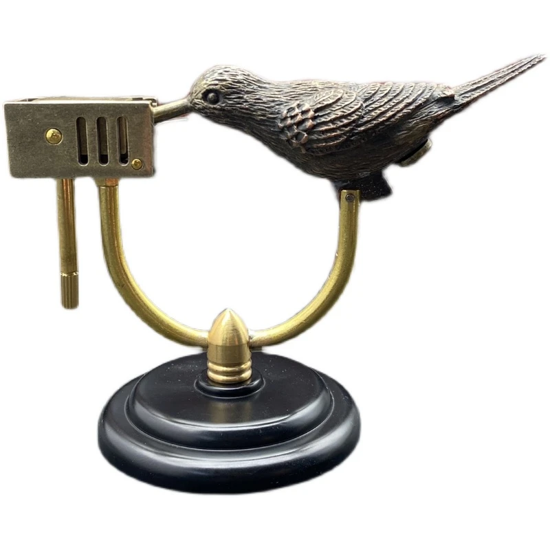 Handmade Brass Copper Bird Antique Gasoline Lighter Desktop Kerosene ...
