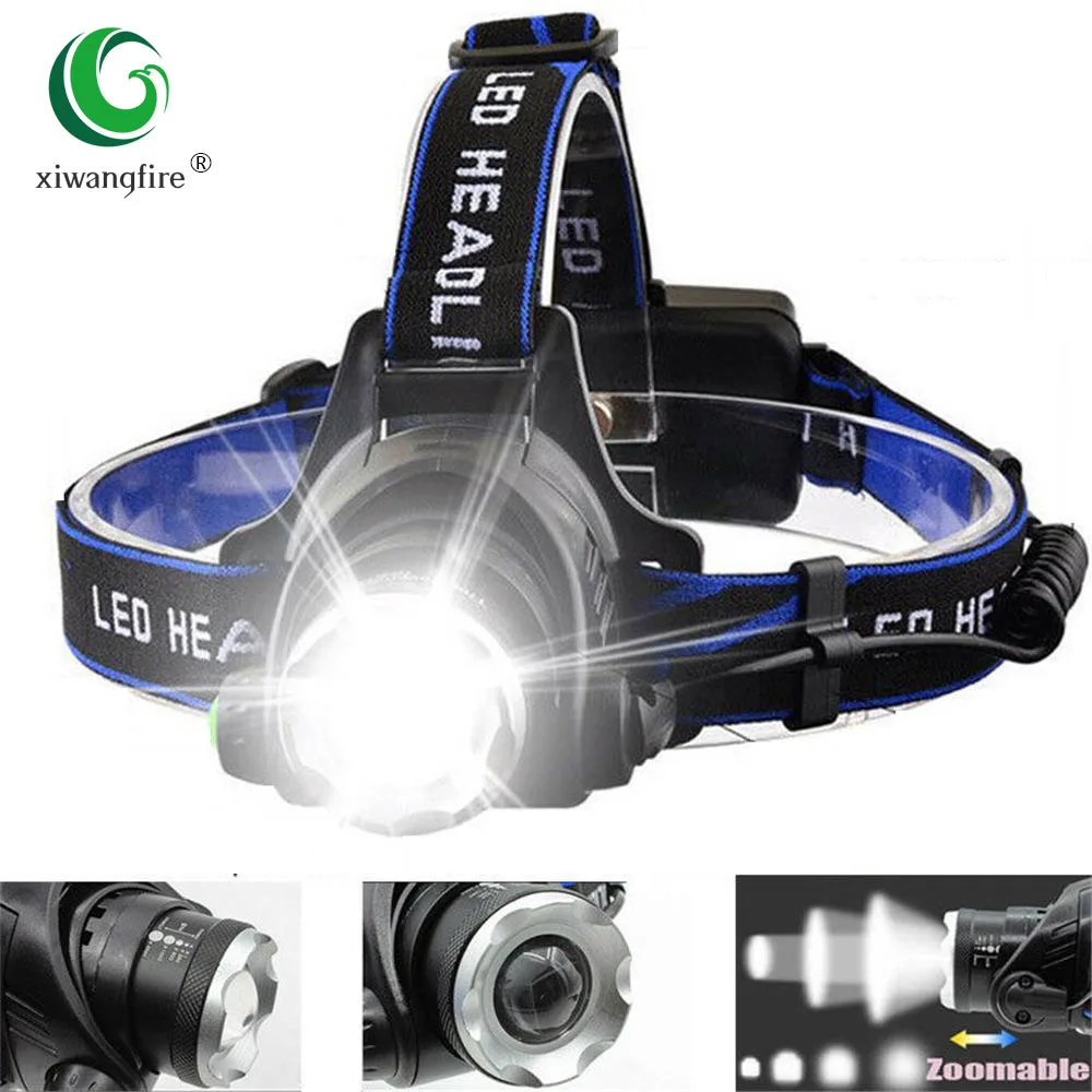 Rechargeable Led Headlamp 5000lm Head Lamp Torch Headlights Lantern ...