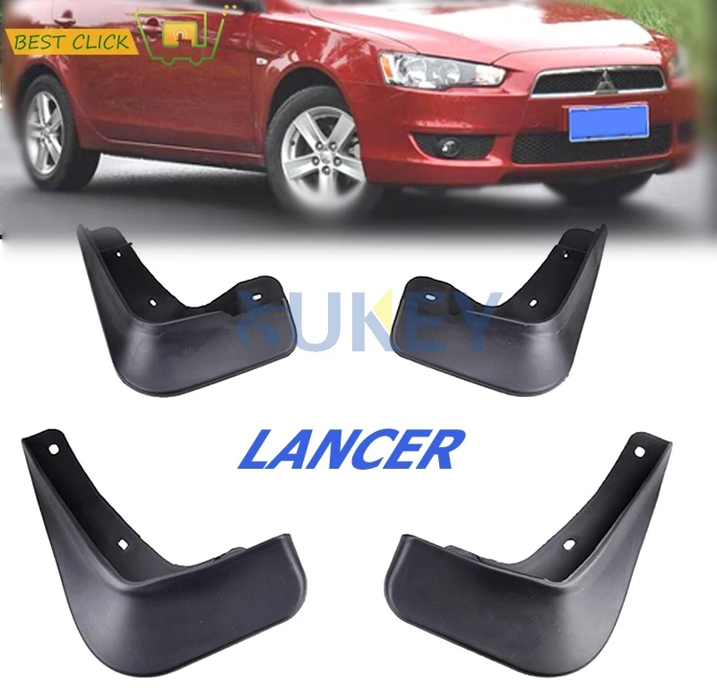 Front Rear Car Mud Flaps For Mitsubishi Lancer 2008-2013 2009 2010 2011 ...