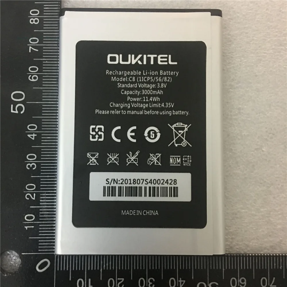 100-Original-oukitel-C8-Battery-New-5-5inch-oukitel-C8-Mobile-Phone ...