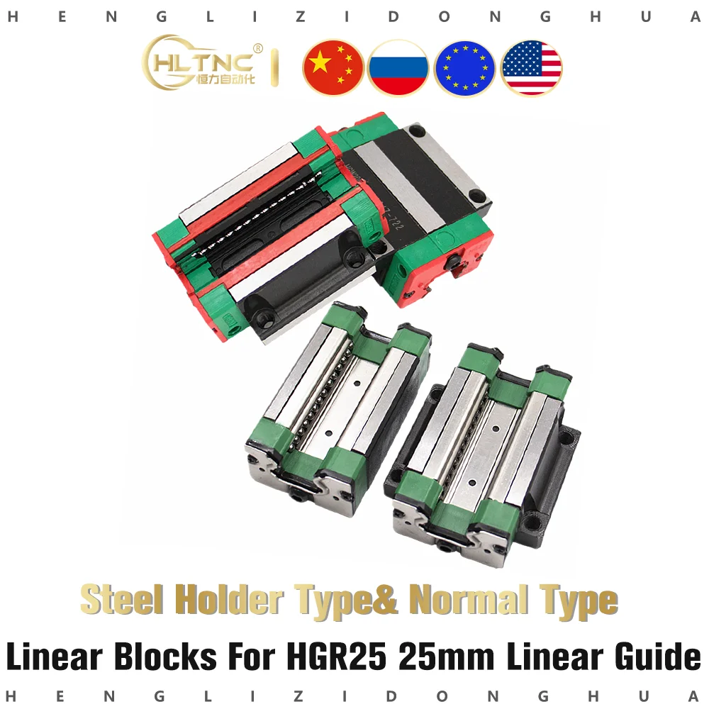 1pcs HGH25CA HGW25CC slider block match use 25mm HIWIN HGR25 linear guide rail HGH25 CA head ...