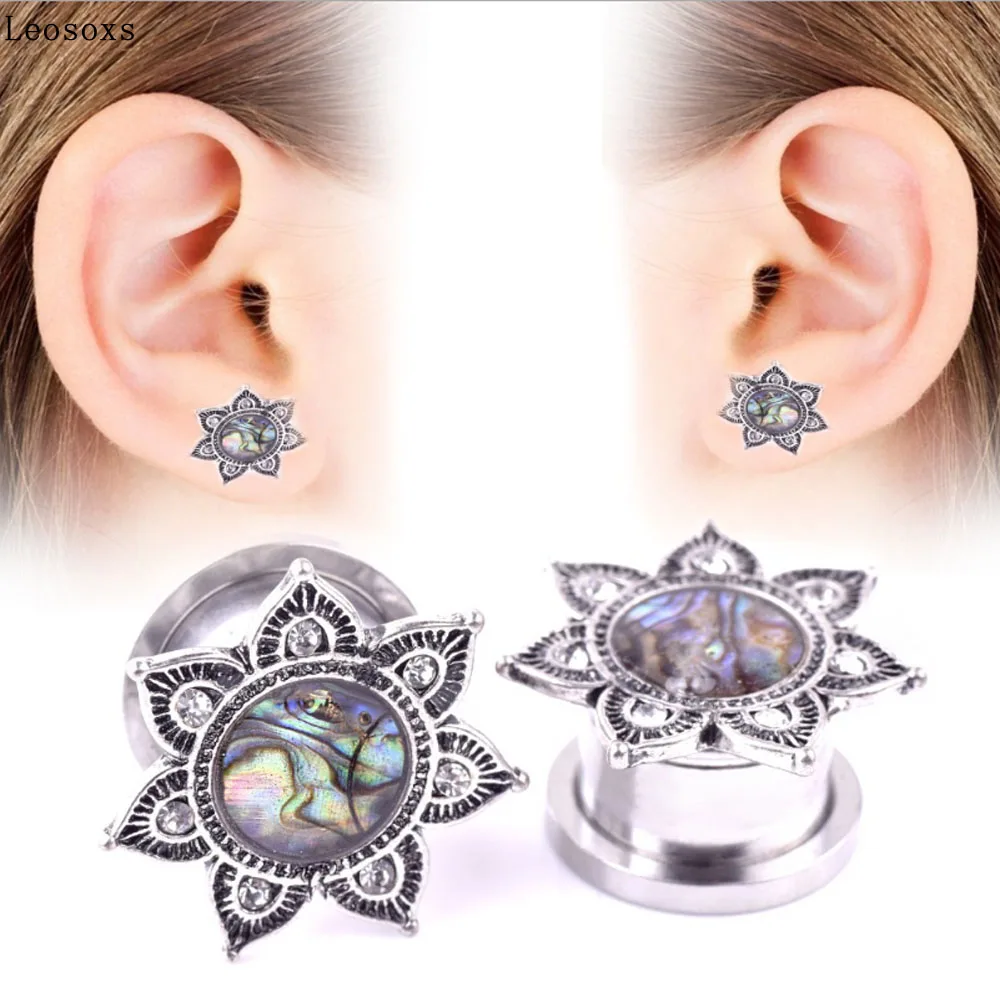 Leosoxs-2-piece-Hot-selling-stainless-steel-flower-shaped-ear-pinna ...