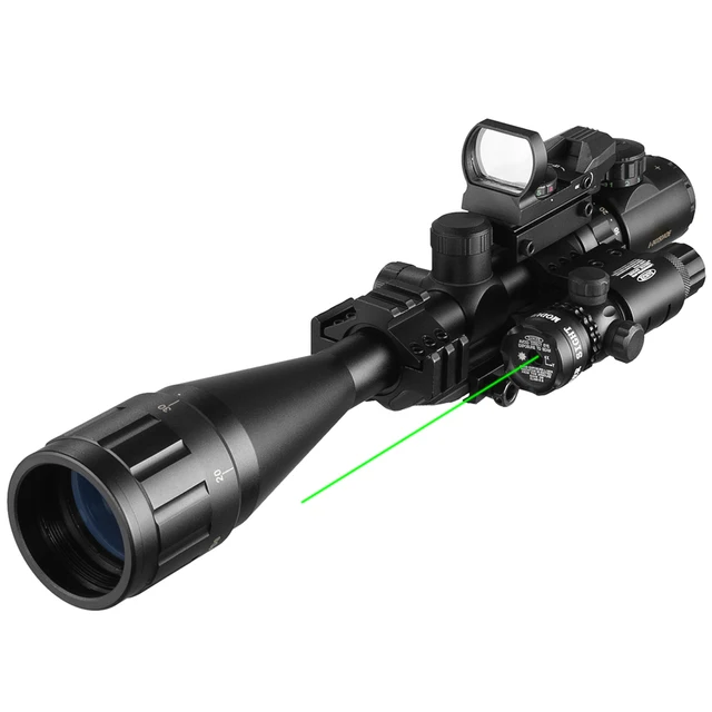 Hunting 6-24x50 AOEG Optical Sight Combination Red Dot Holographic Red ...