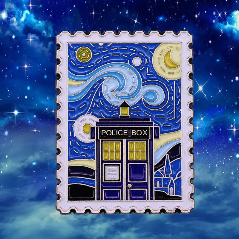 Tardis Starry Night Poster