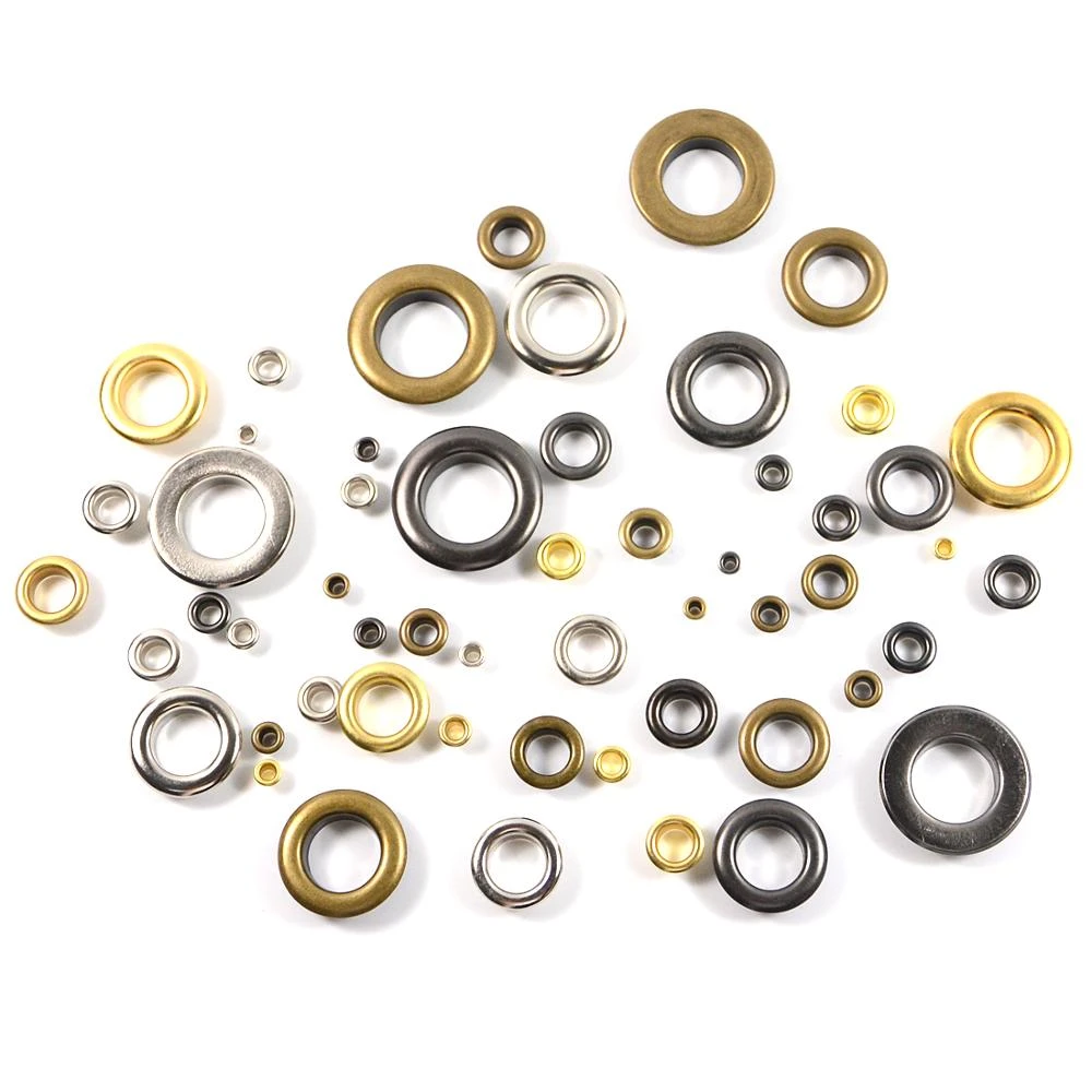 100sets Mix Color Hole Metal Eyelets With Grommets For Leathercraft Diy ...