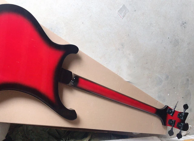 Red And Black Bass Guitar