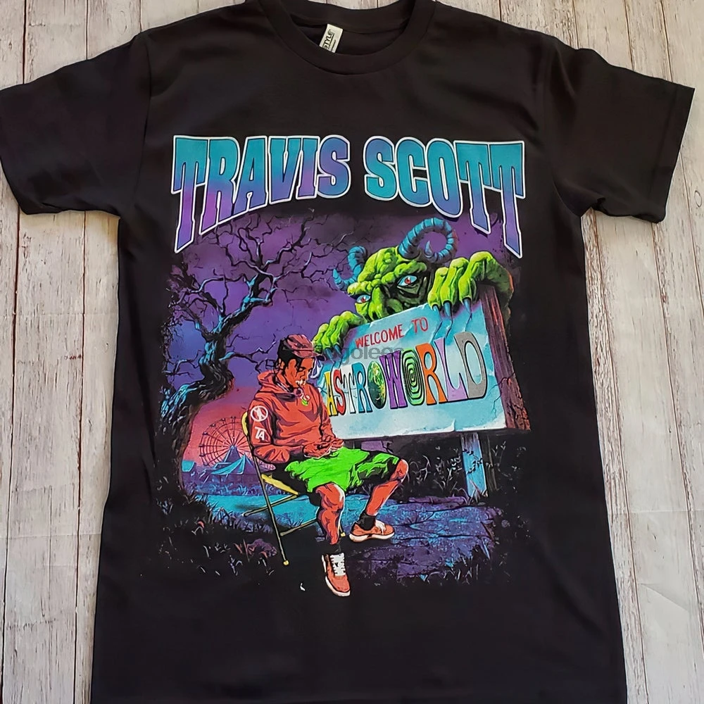 Welcome To Astro World T Shirt T Rapper Shirt Tee - Tailor-made T-shirts - AliExpress