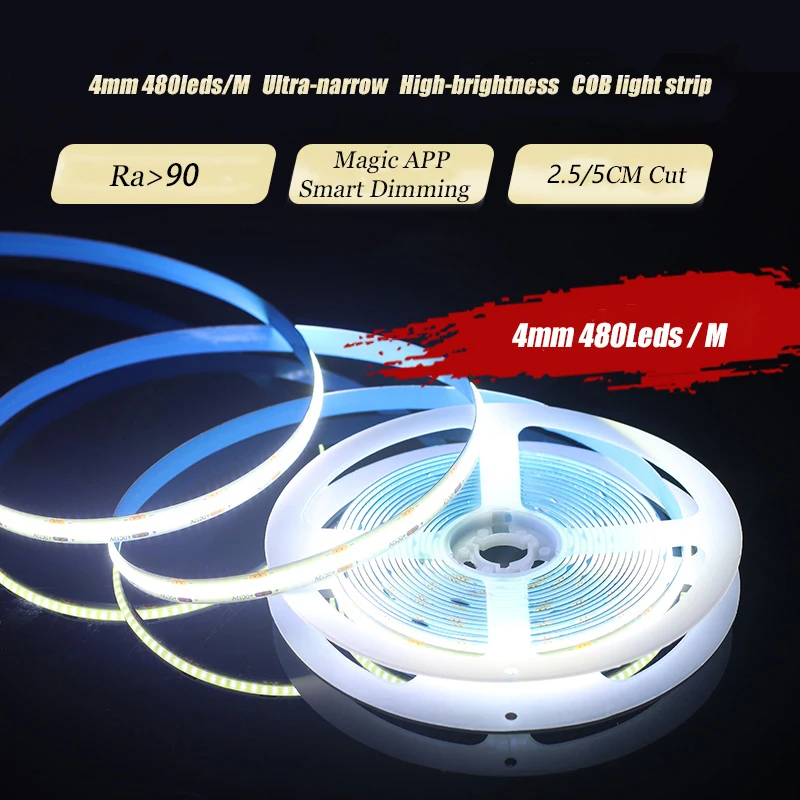 5M-roll-4Mm-480Leds-Cob-Light-Bar-Ultra-Narrow-High-Density-Flexible ...