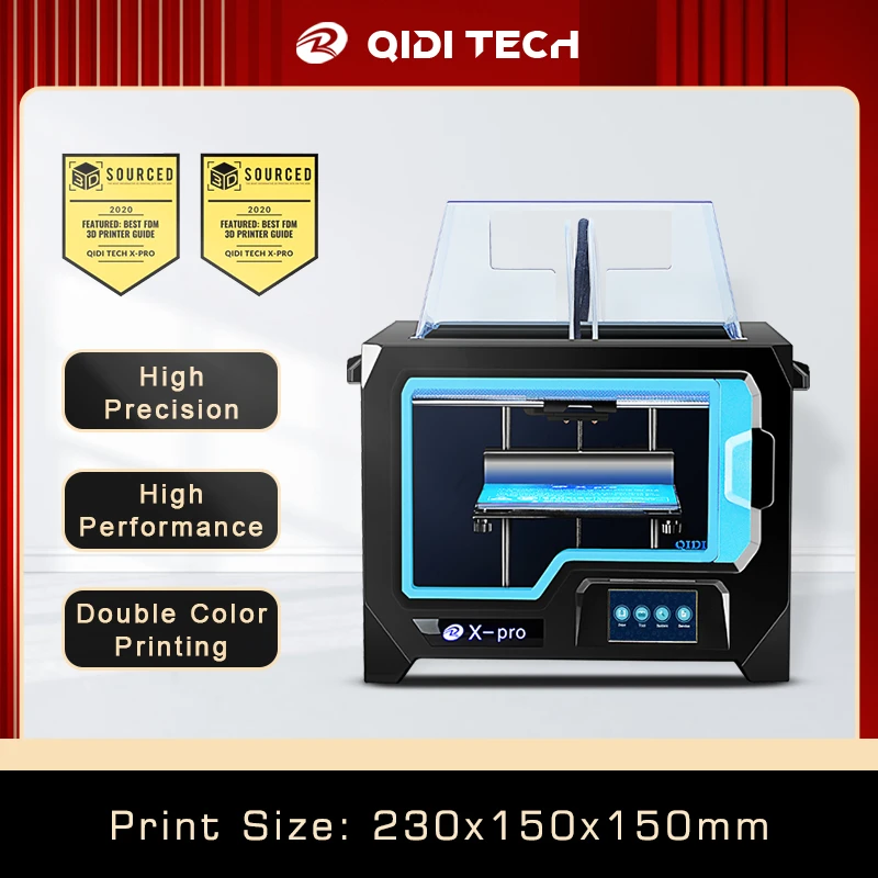 Qidi Tech X-pro 3d Printer Dual Extruder With Wifi 4.3 Inch Touch ...