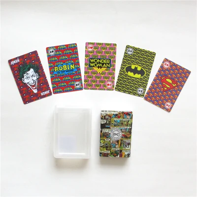 waterproof pvc plastic playing cards Anime super hero novelty poker set ...