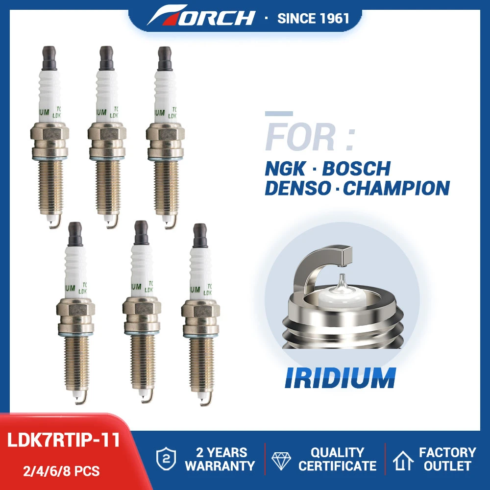 Candle SILZKR7B11 Spark Plug Replace Iridium Platinum Torch Brand LDK7RTIP-11 Champion ...
