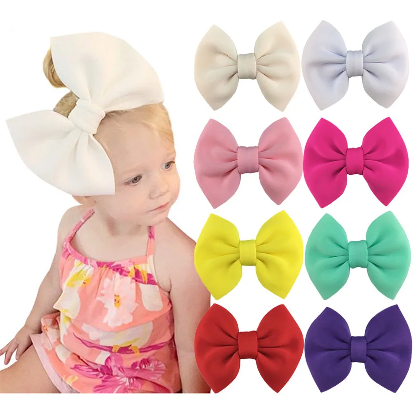 Toddler Girl Big Hair Bow | Big Bows Girl Fashion | Fabric Girl Hair ...