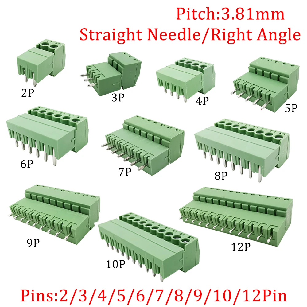 5Pair-15EDG-3-81mm-2-12Pin-PCB-Screw-Terminal-Block-Male-Female ...