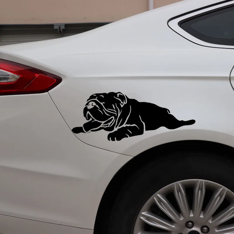 18.2X7.2CM Creative Vinyl Decal English Bulldog Pet Animal Car Stickers ...