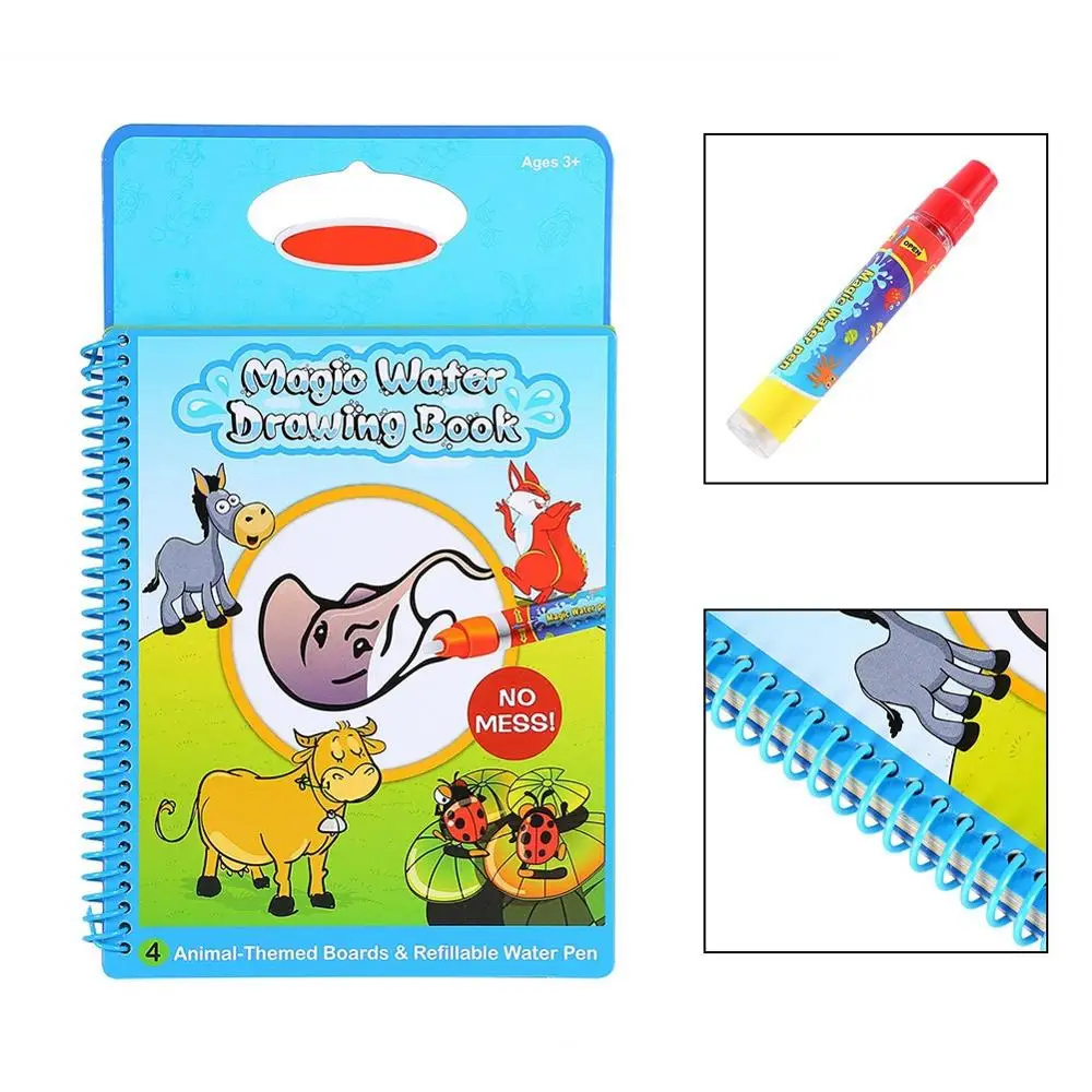 Montessori Coloring Book Doodle & Magic Pen Painting Drawing Board For ...