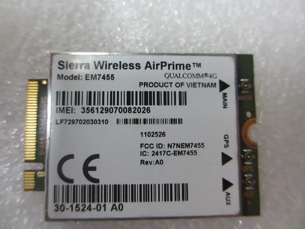 Sierra Wireless Airprime Em7455 Cat6 Ngff 4g Lte Wwan Card - Network ...