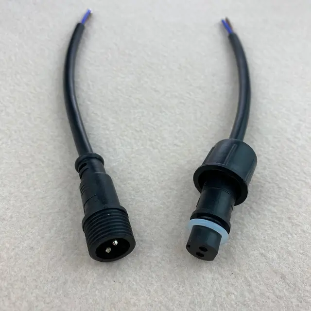 xConnect 2 Core BLACK Waterproof pigtail,20cm long each;male and female ...