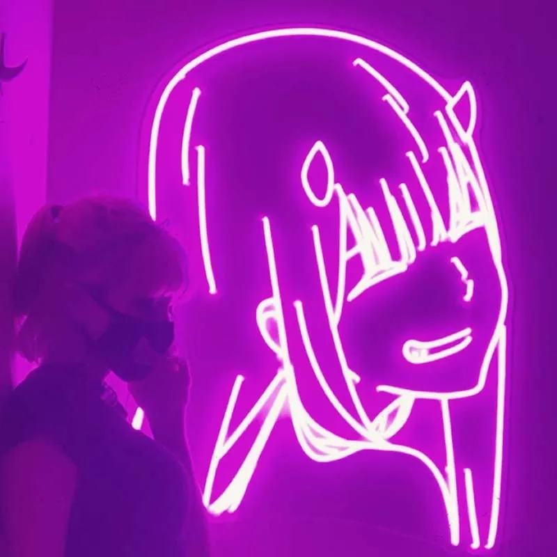 Aesthetic Cute Zero Two Led Neon Sign Custom Decoracion Acrylic For ...