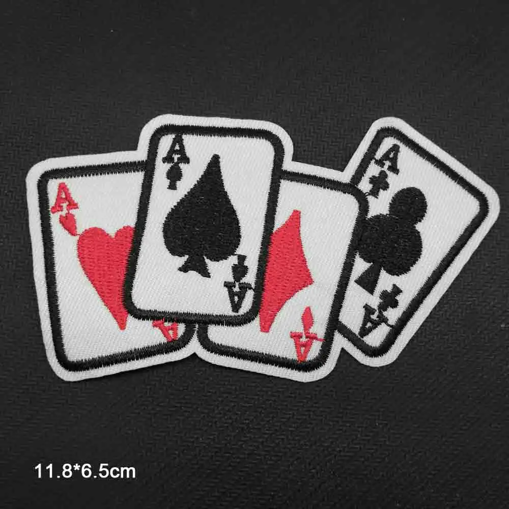 Poker-Skull-Ace-Iron-On-Embroidered-Clothes-Patches-For-Clothing ...