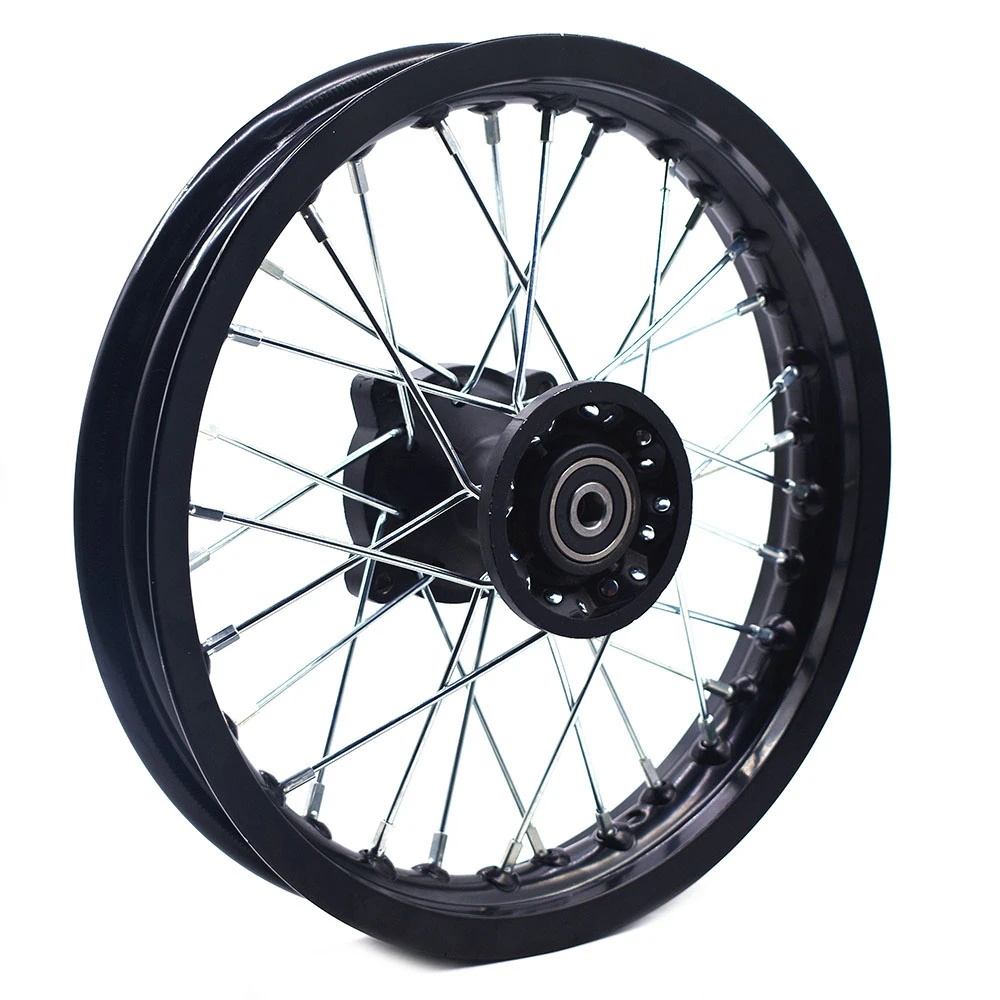 Black Dirt Bike Pit Bike Front 1.60 12 inch Rims 12" for small off road ...