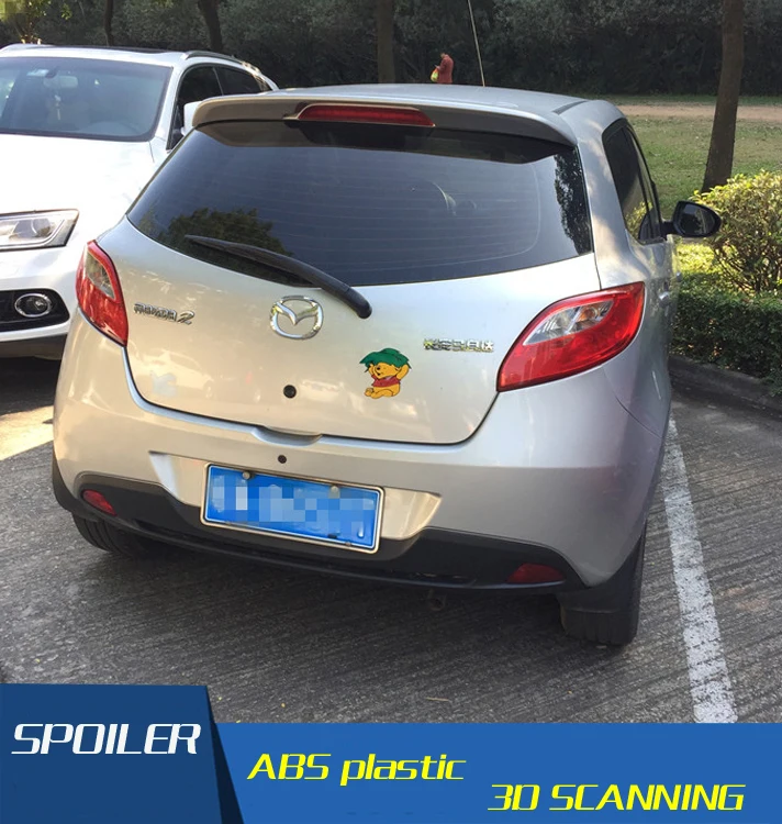 For Mazda 2 Spoiler High Quality Abs Material Car Rear Wing Primer ...