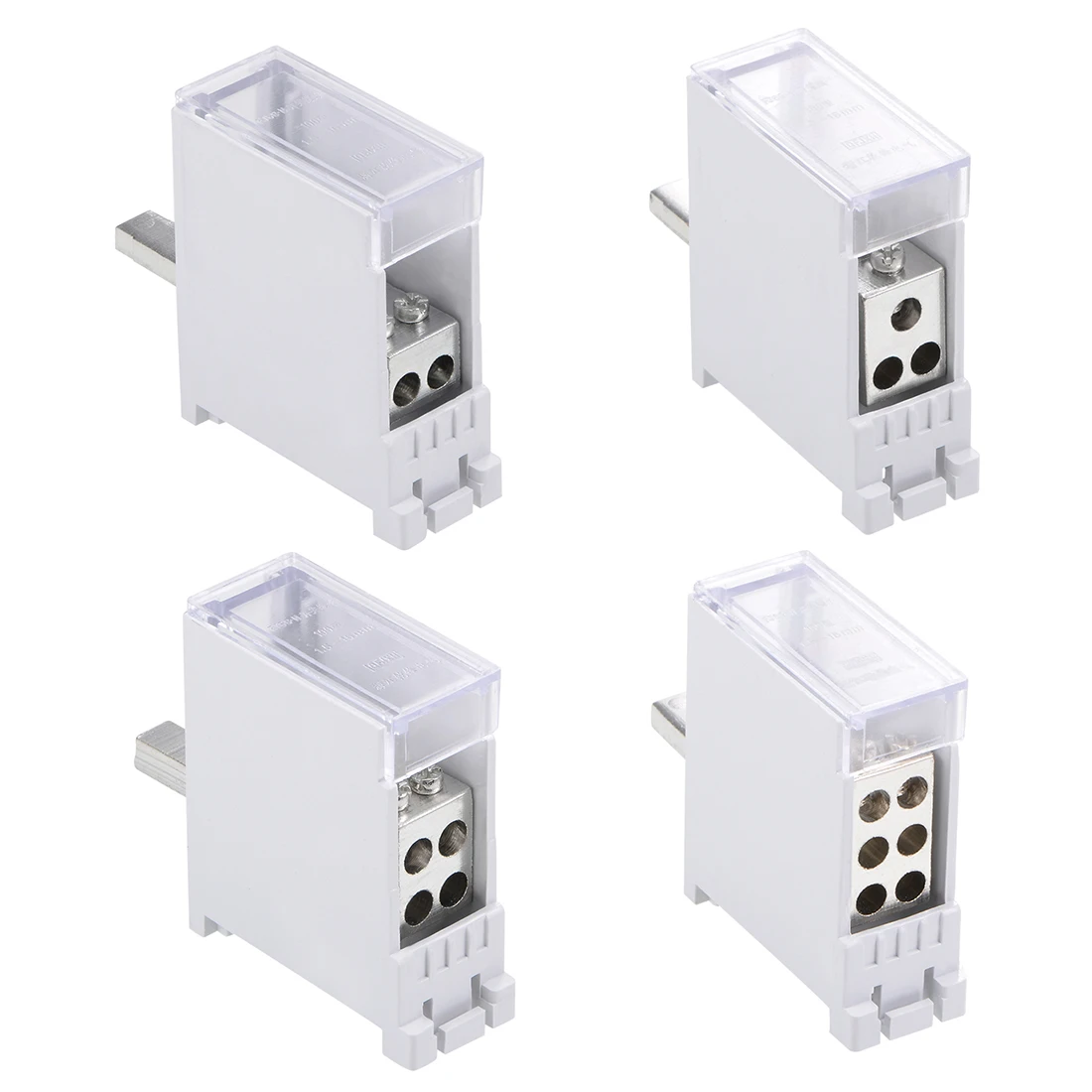 uxcell-1-Inlet-2-3-4-6-Outlet-Wire-Terminal-Strip-Blocks-DIN-Rail ...