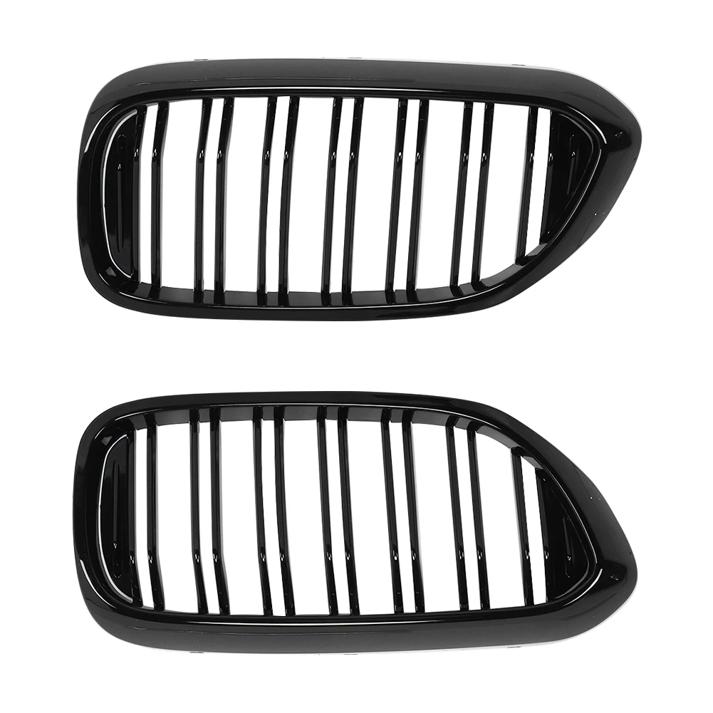 G30 G38 51137390863 용 1 쌍의 자동차 전면 와이드 신장 그릴 그릴 광택 블랙 교체 적합|레이싱 그릴 ...