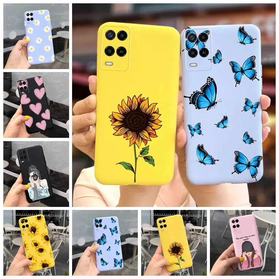 For-Oppo-A54-Case-CPH2239-Cute-Sunflower-Cover-For-Oppo-A54-5G-CPH2195 ...