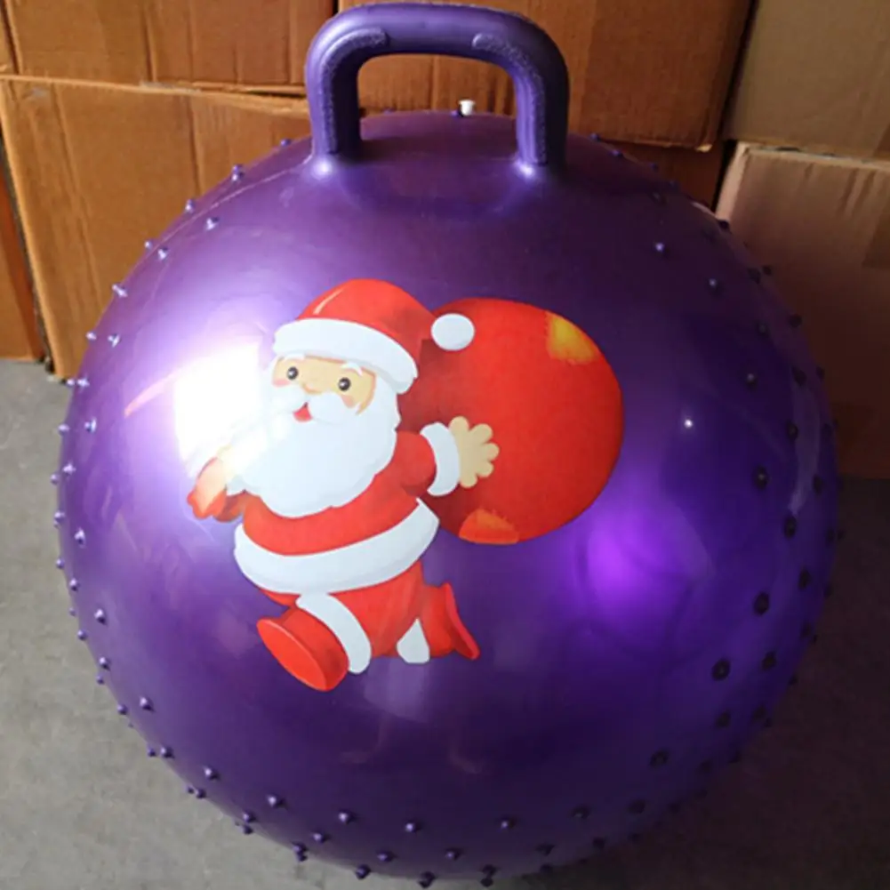 Handle Bouncy Ball Bright Color Hopper Ball PVC Good Flexibility ...