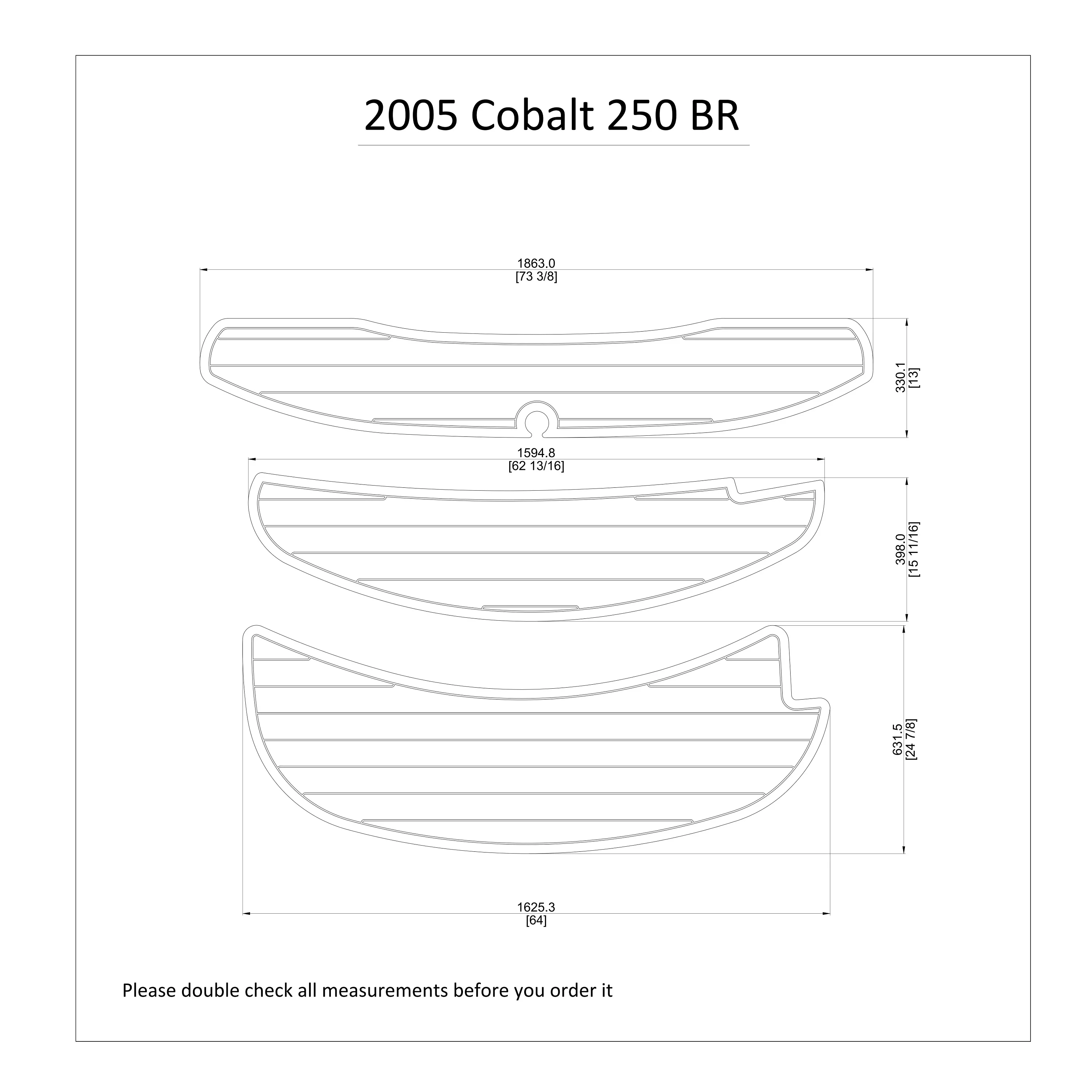 2005 Cobalt 250 BR Swim Platform Boat EVA Faux Foam Teak Deck Floor Pad ...