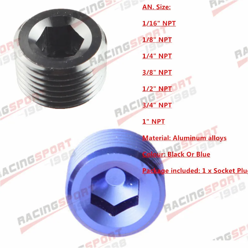 Filtres à carburant,Prise en aluminium pour tuyau NPT de 1-16 " , 1-8" , 1-4 " , 3-8" , 1-2 ...