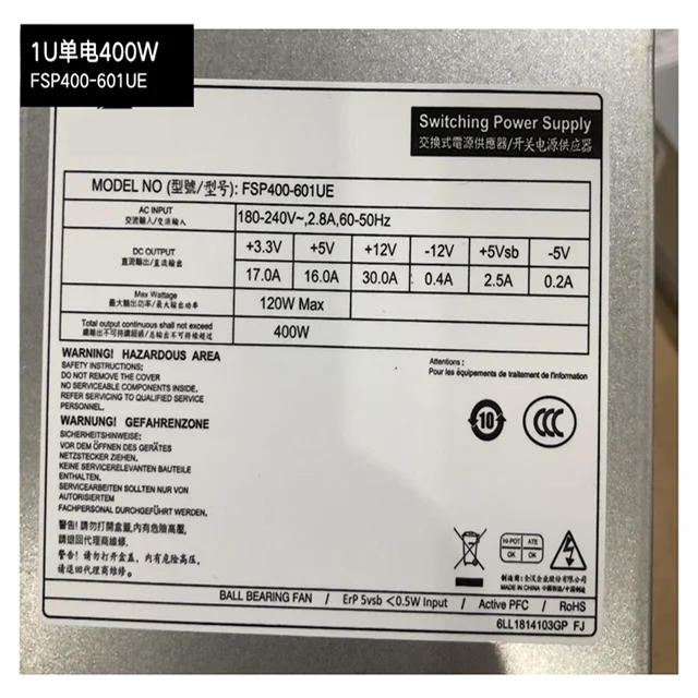 Original PSU For FSP 1U 400W Switching Power Supply FSP400-601UE ...