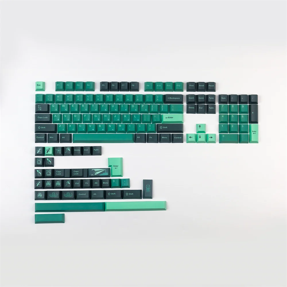 GMK-Bushido-Keycap-Black-Green-GMK-Fear-PBT-Keycap-Full-Sets-Cherry ...