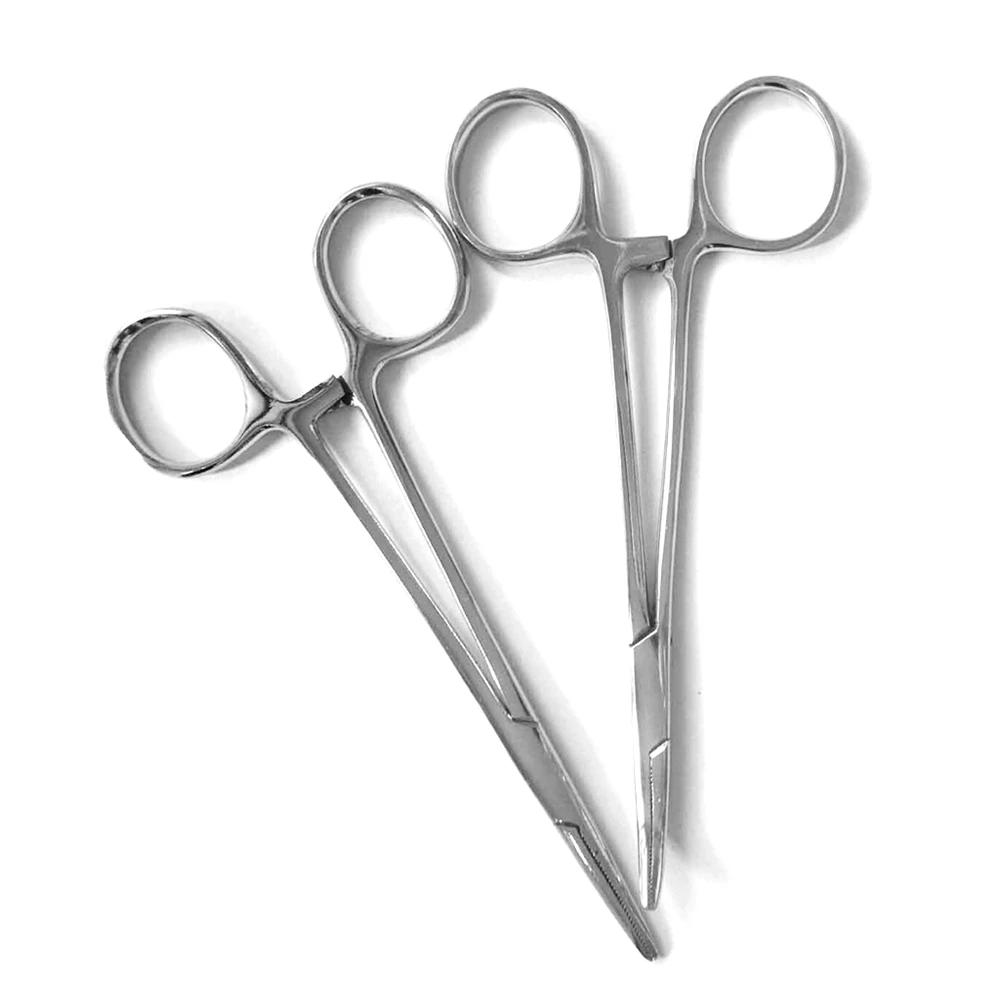 12.5CM 14CM 집게 제모 도구 물고기 잠금 펜치 태클 곡선 팁 스트레이트 클램프 낚시 가위 라 커터 - 티몬