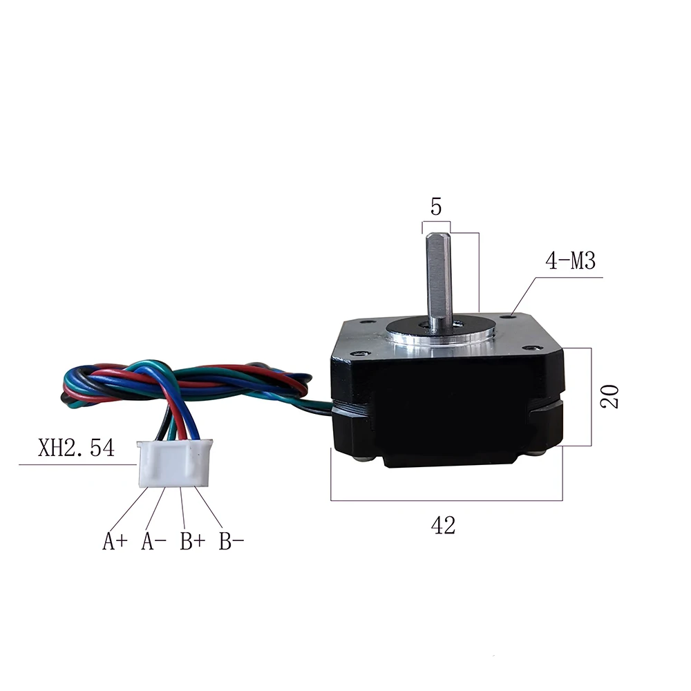 Baiozraw Super Slim Pancake Motor OK42STH20-104A-XH400 for BMG Extruder ...