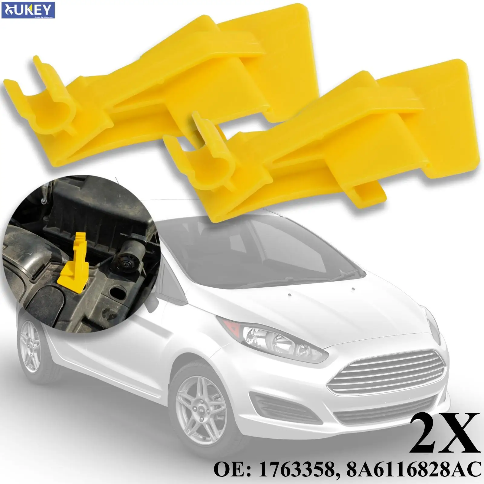 2x-Hood-Rod-Bonnet-Stay-Support-Prop-Clip-Holder-Clamp-For-Ford-Fiesta ...