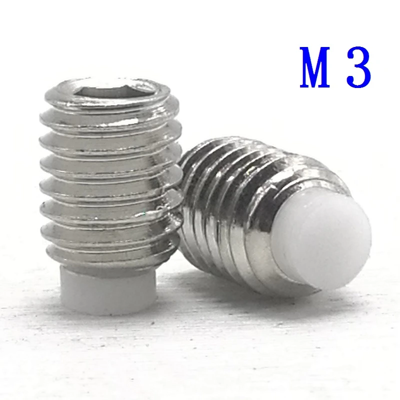 20pcs M3*4/5/6/8/10/14/20 Stainless Steel Hex Socket Nylon Tip Set ...