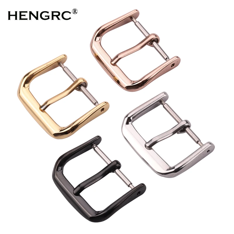 Stainless Steel Watch Buckle 16mm 18mm 20mm 22mm Metal Silver Gold ...
