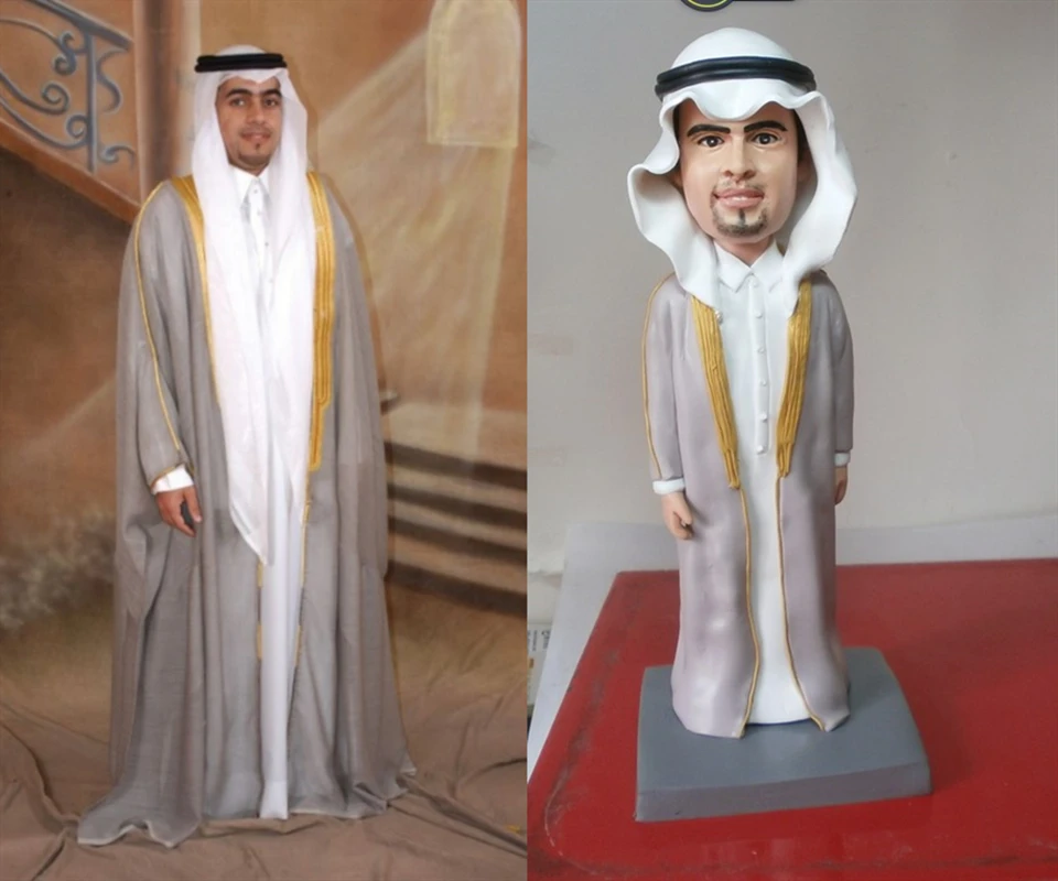 Custom Arabic Costumes Arab Man Figures Handmade Dolls Bobblehead 18cm ...