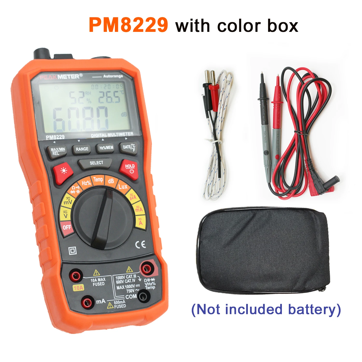 PEAKMETER PM8229 5 in 1 Auto Digital Multimeter With Multi-function Lux ...