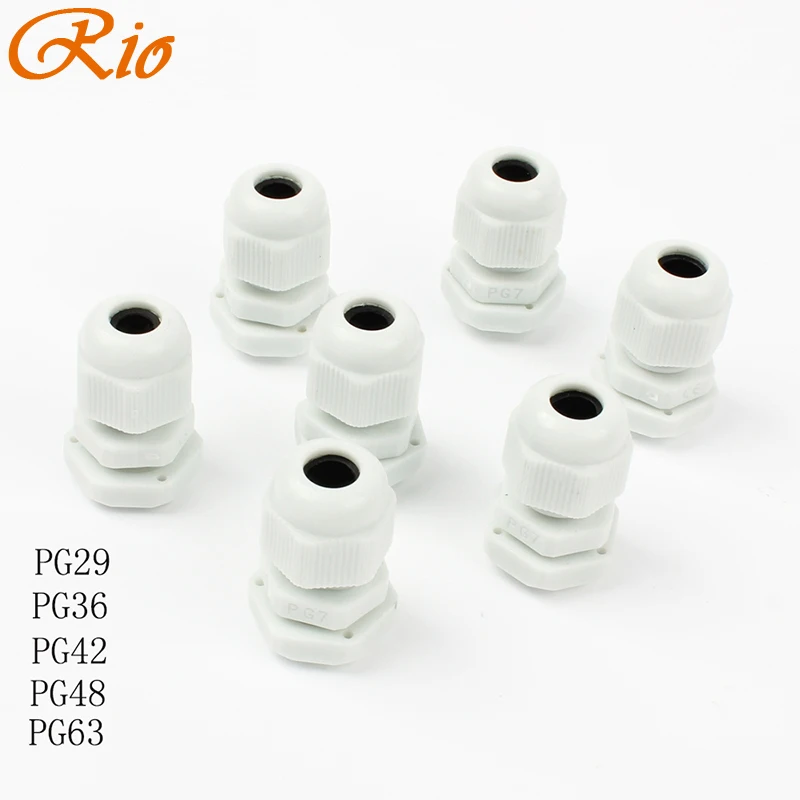 Cable de nailon impermeable, glándula de plástico, No impermeable, alta calidad, IP68, PG29 ...