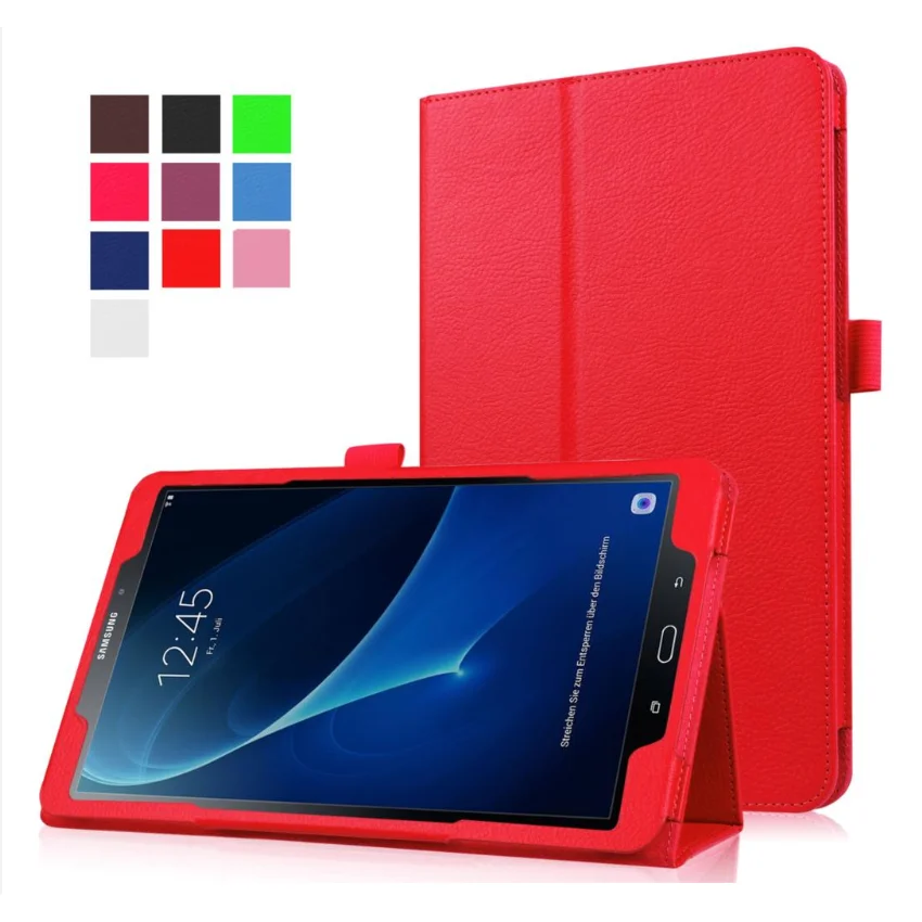 Tab A6 10.1 T580 T585 Flip Case For Samsung Galaxy Tab A6 10.1 2016 SM T580/585 PU Leather Stand ...