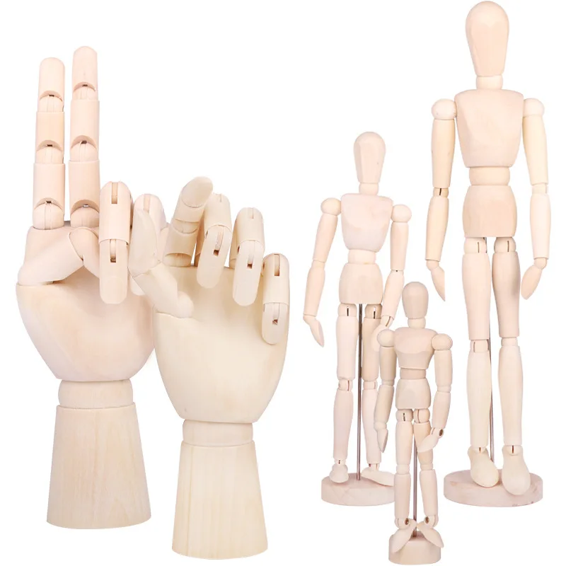5.5 8 Inch NEW Artist Movable Limbs Comic Hand Puppet Toy Humanoid Mu ...