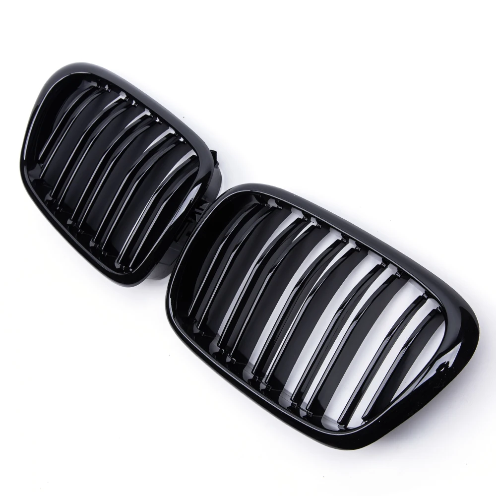 A-Pair-Dual-Slat-Car-Front-Grill-Kidney-Grille-Racing-Grill-for-BMW-E39 ...