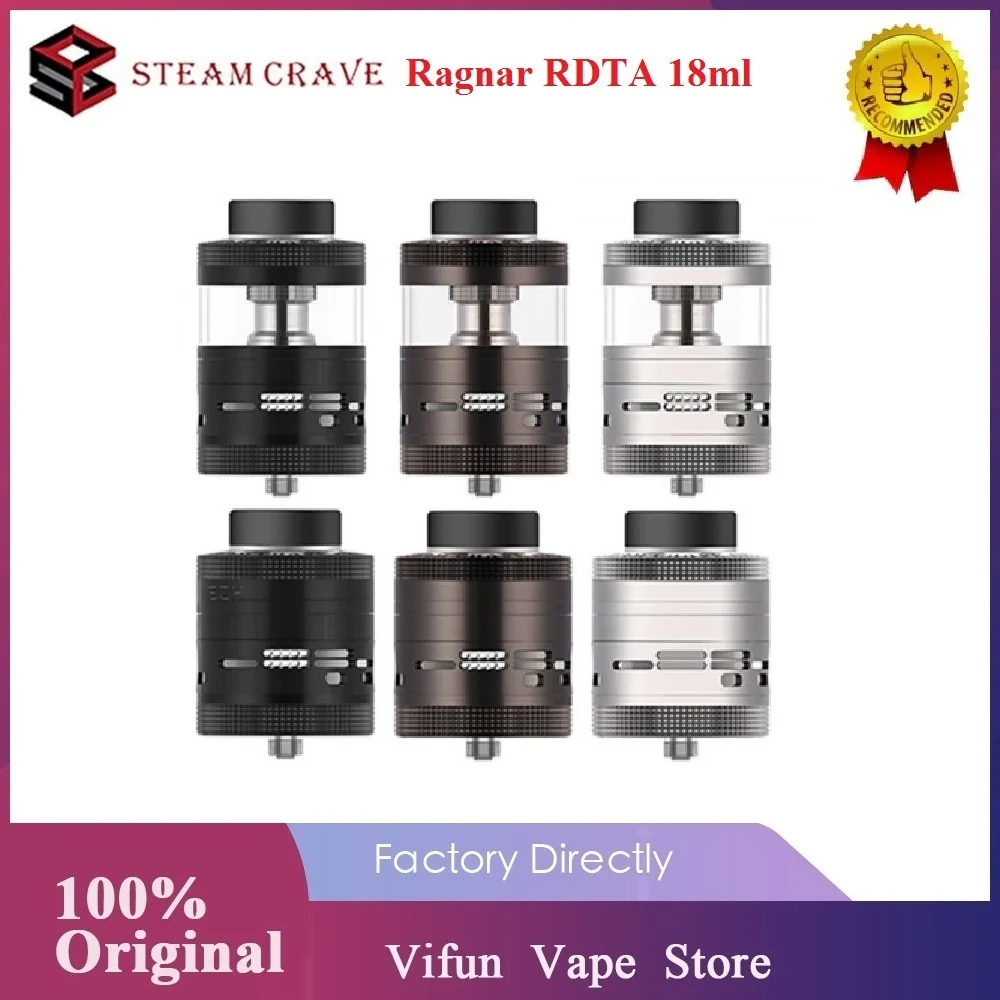 Original 18ml Steam Crave Aromamizer Ragnar RDTA with Postless Deck ...